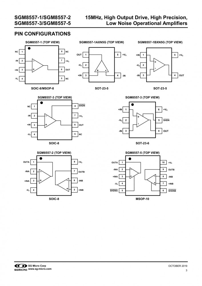 SGM8557 datasheet page 3