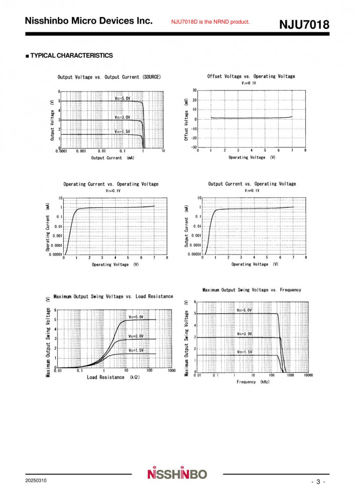NJU7018 datasheet page 3