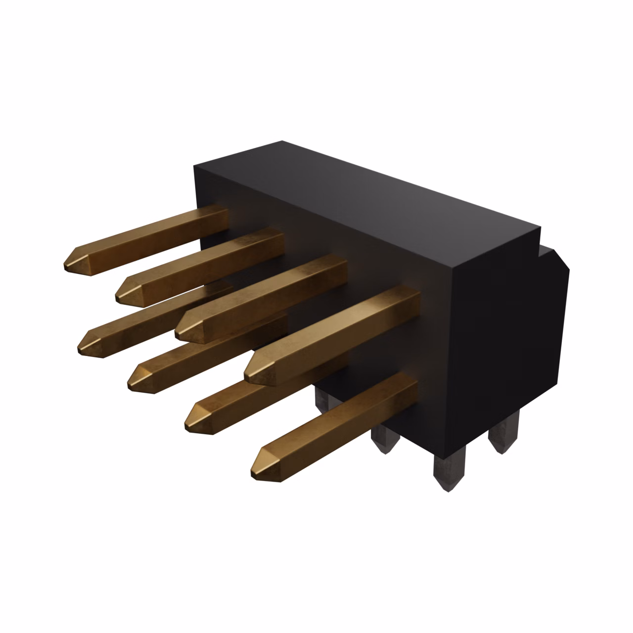2.00mm Pitch Milli-Grid Header, Right-Angle, Through Hole, 8 Circuits, 0.38µm Gold (Au) Plating, Mating Pin Length 4.00mm, Tail Length 2.16mm, Tray, Lead-Free for sale