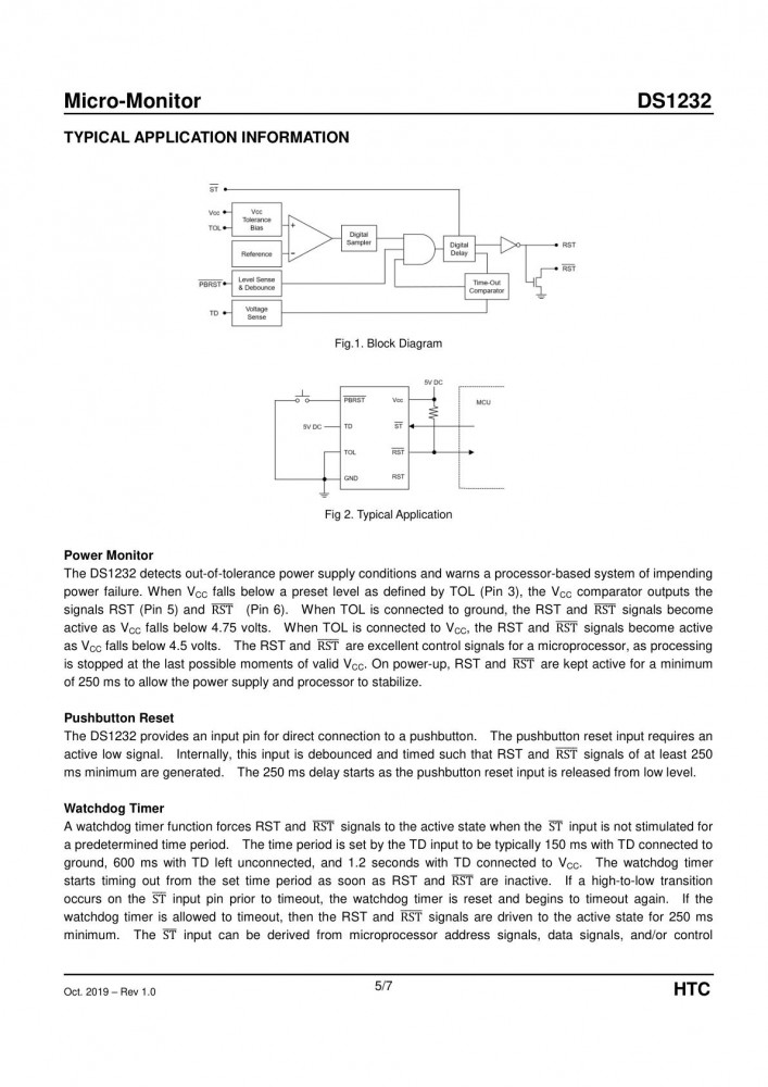 DS1232 datasheet page 5