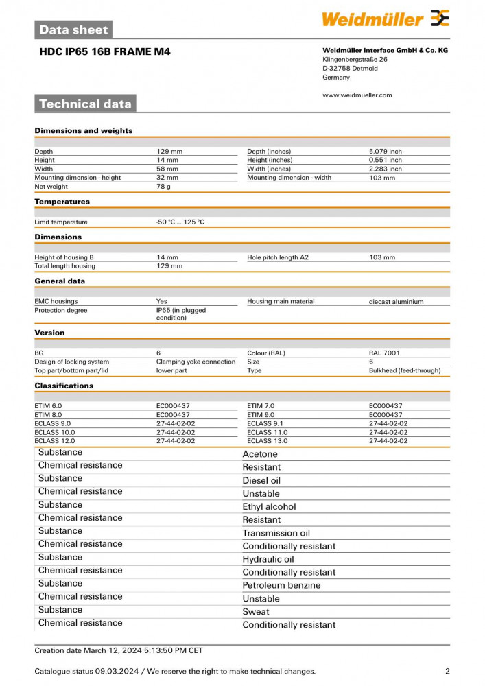 HDC IP65 16B FRAME M4 document image 2