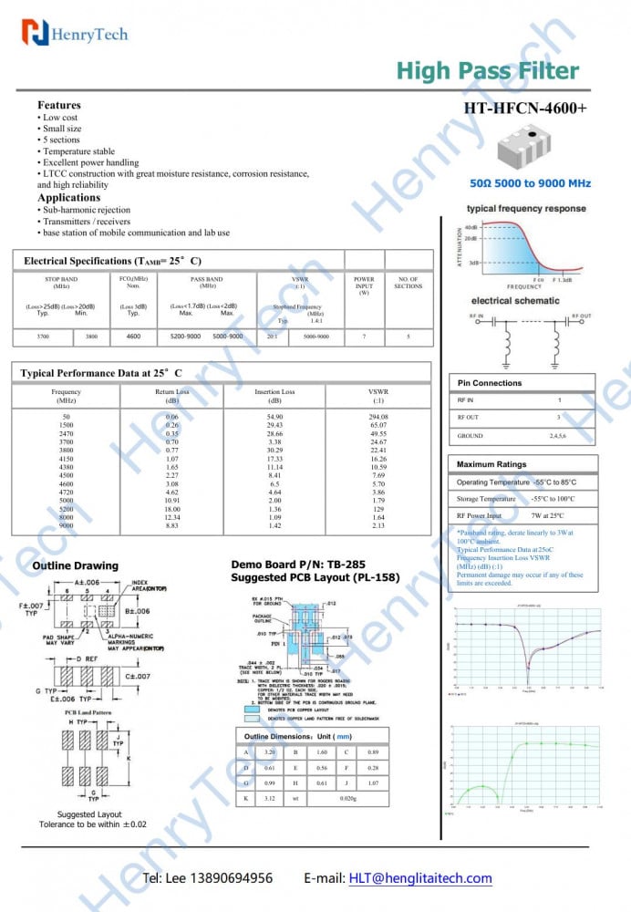 HT-HFCN-4600+ technical document page