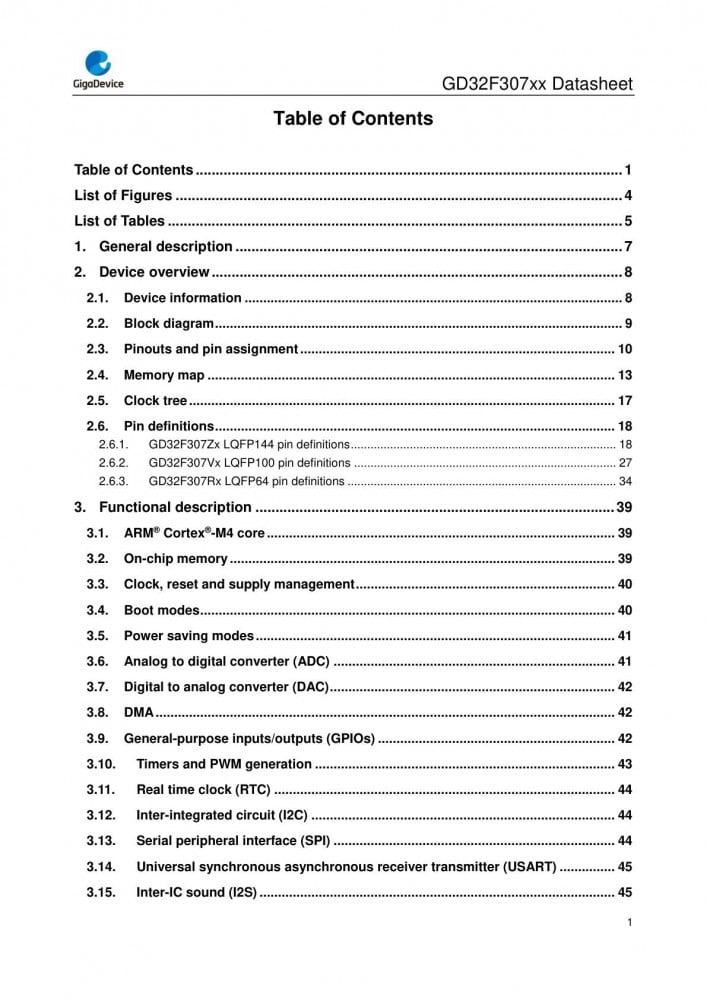 GD32F307xx datasheet page 2