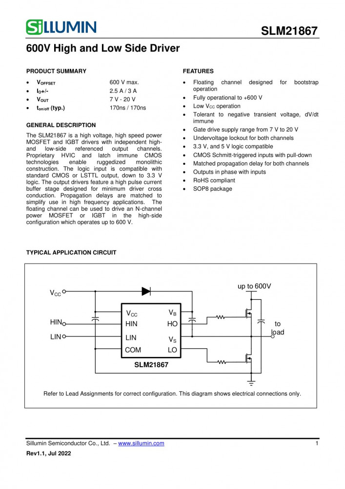 SLM21867 datasheet preview, page 1