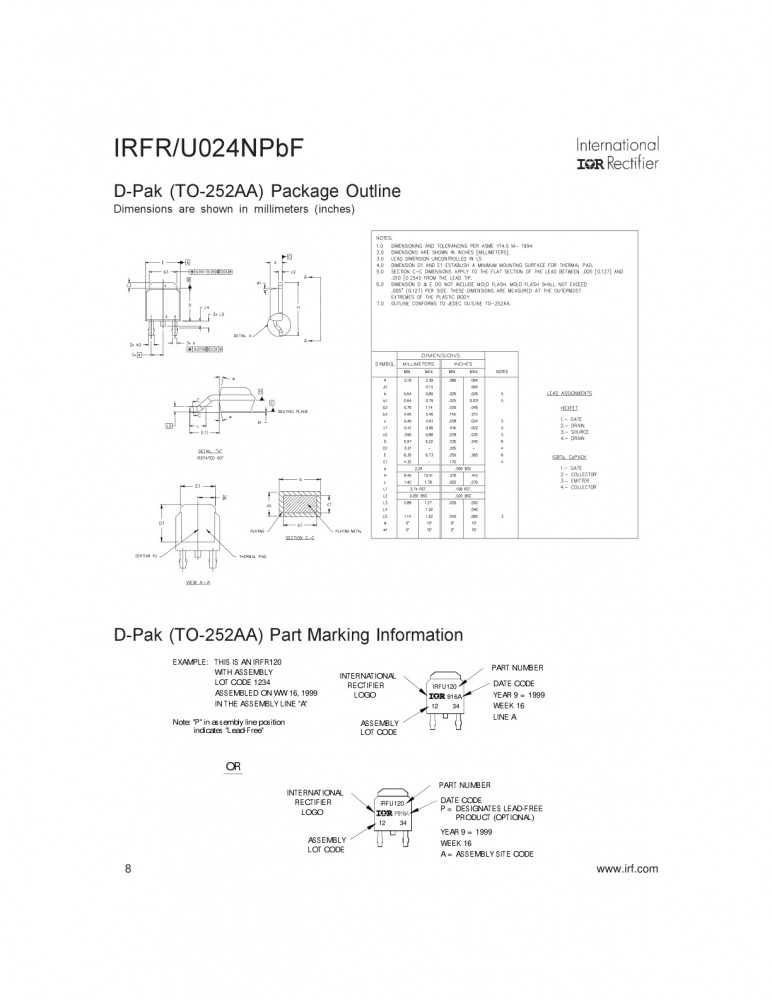 IRFR024NTRPBF datasheet page 8