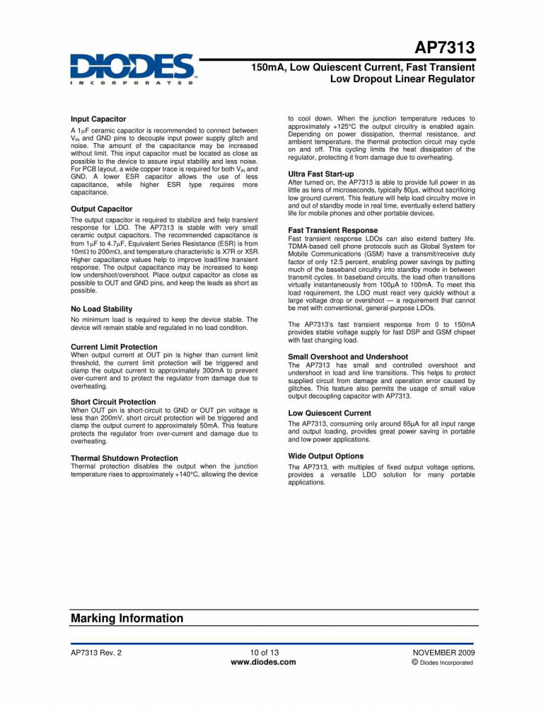 AP7313 datasheet page 10