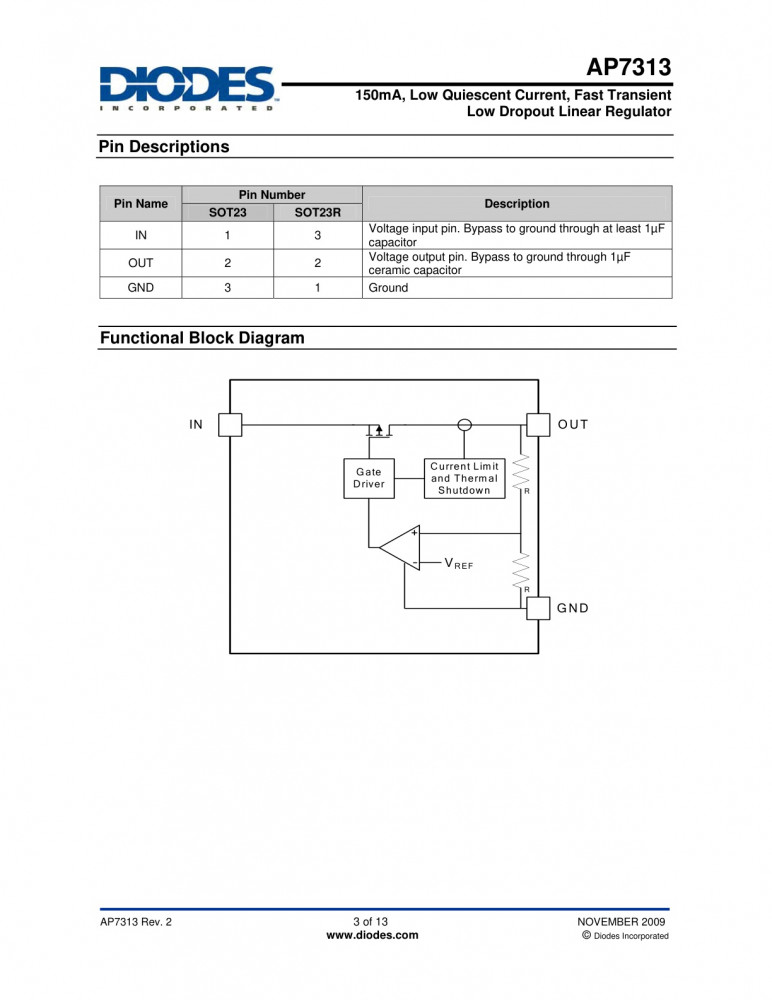 AP7313 datasheet page 3