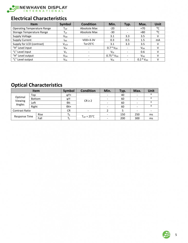 NHD-0108BZ-RN-YBW-33V specification page 6