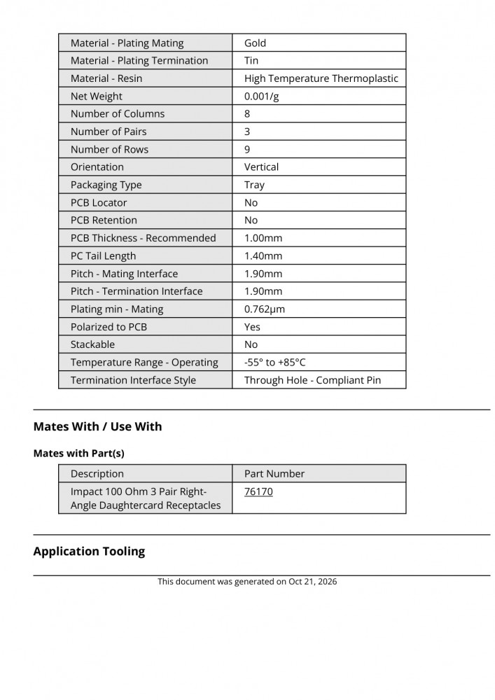 Technical document image 3 for MOLEX 761659827
