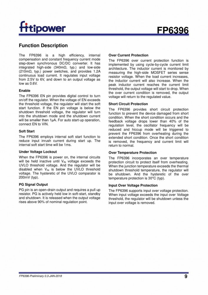 FP6396S5 datasheet page 9