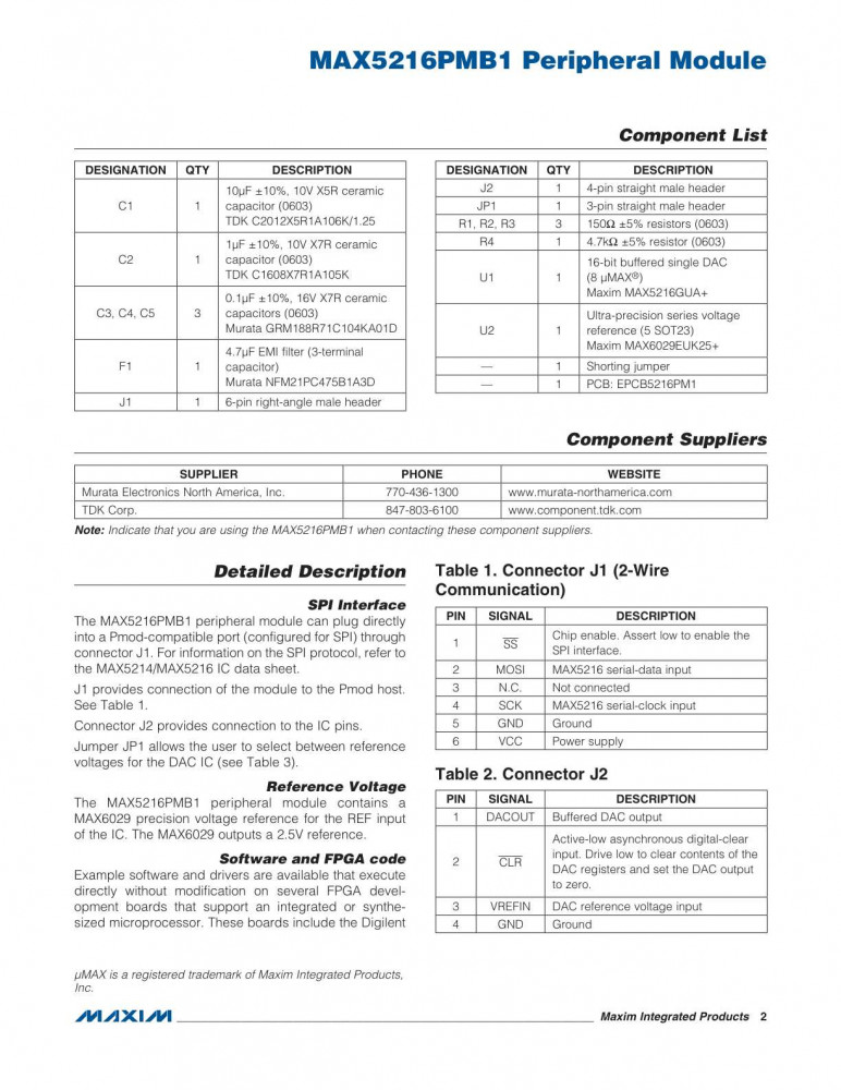 MAX5216PMB1 document page 2