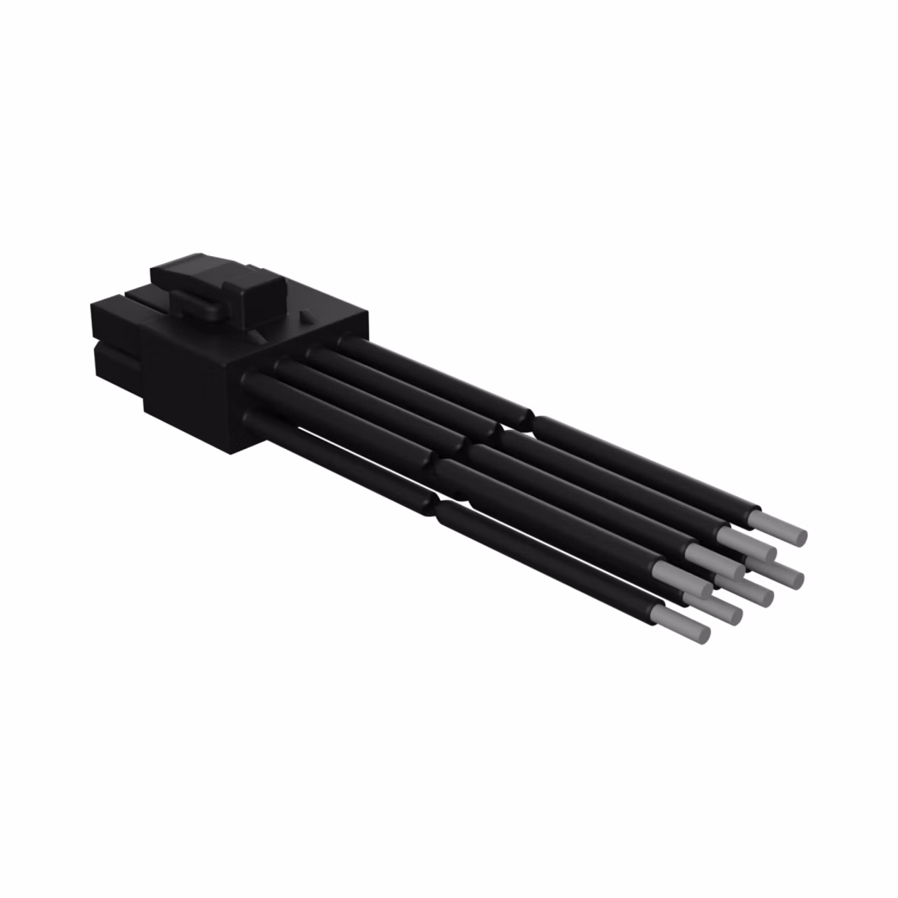 Mini-Fit Max-to-Pigtail Off-the-Shelf (OTS) Cable Assembly, Dual Row, Matte Tin (Sn) Plating, 8 Circuits, 300.00mm Length, Black for sale