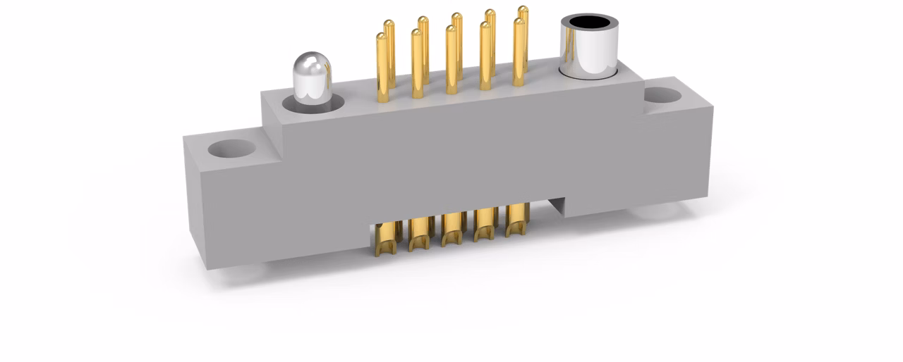AirBorn R Series, Rectangular Board Mount Plug, Vertical, Plastic Body, Dual Row, 0.075