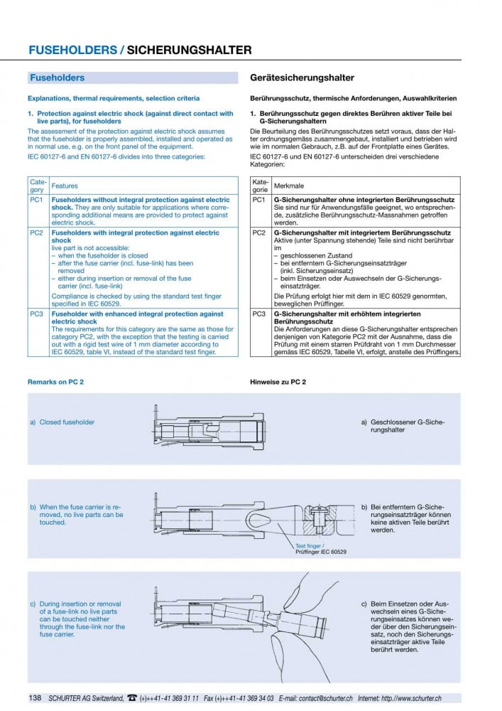 SCHURTER fuseholder catalogue page 2