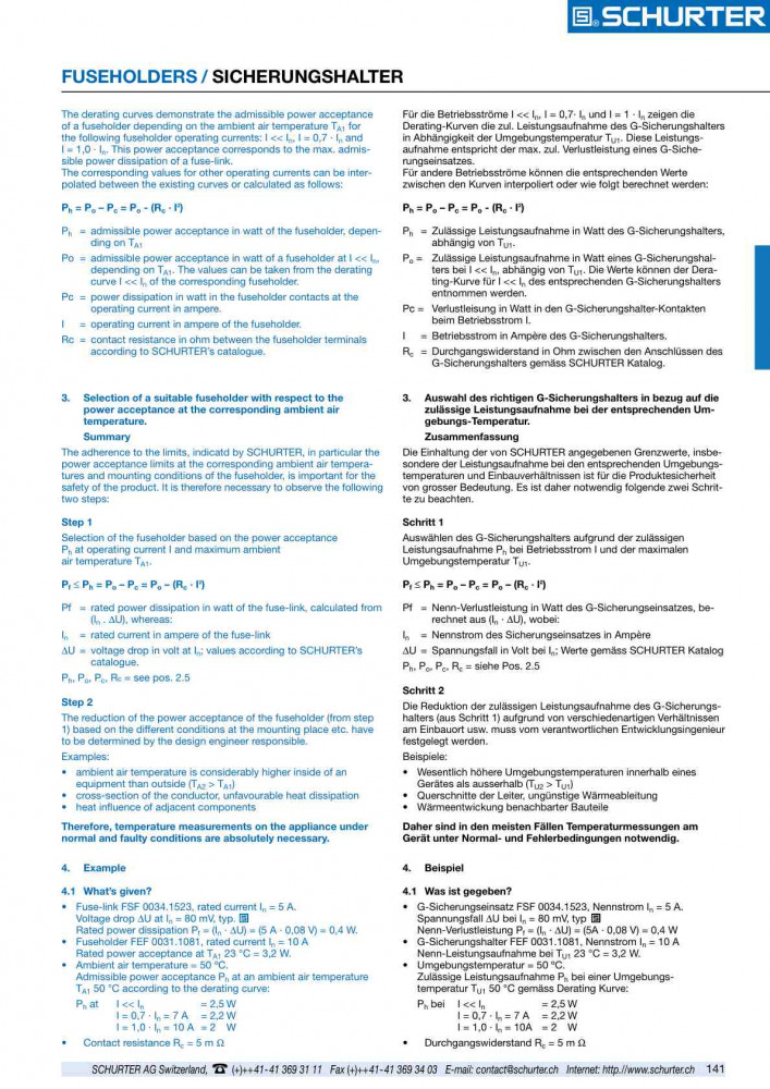 SCHURTER fuseholder catalogue page 5