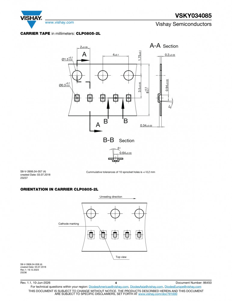 VSKY034085 product document, page 4