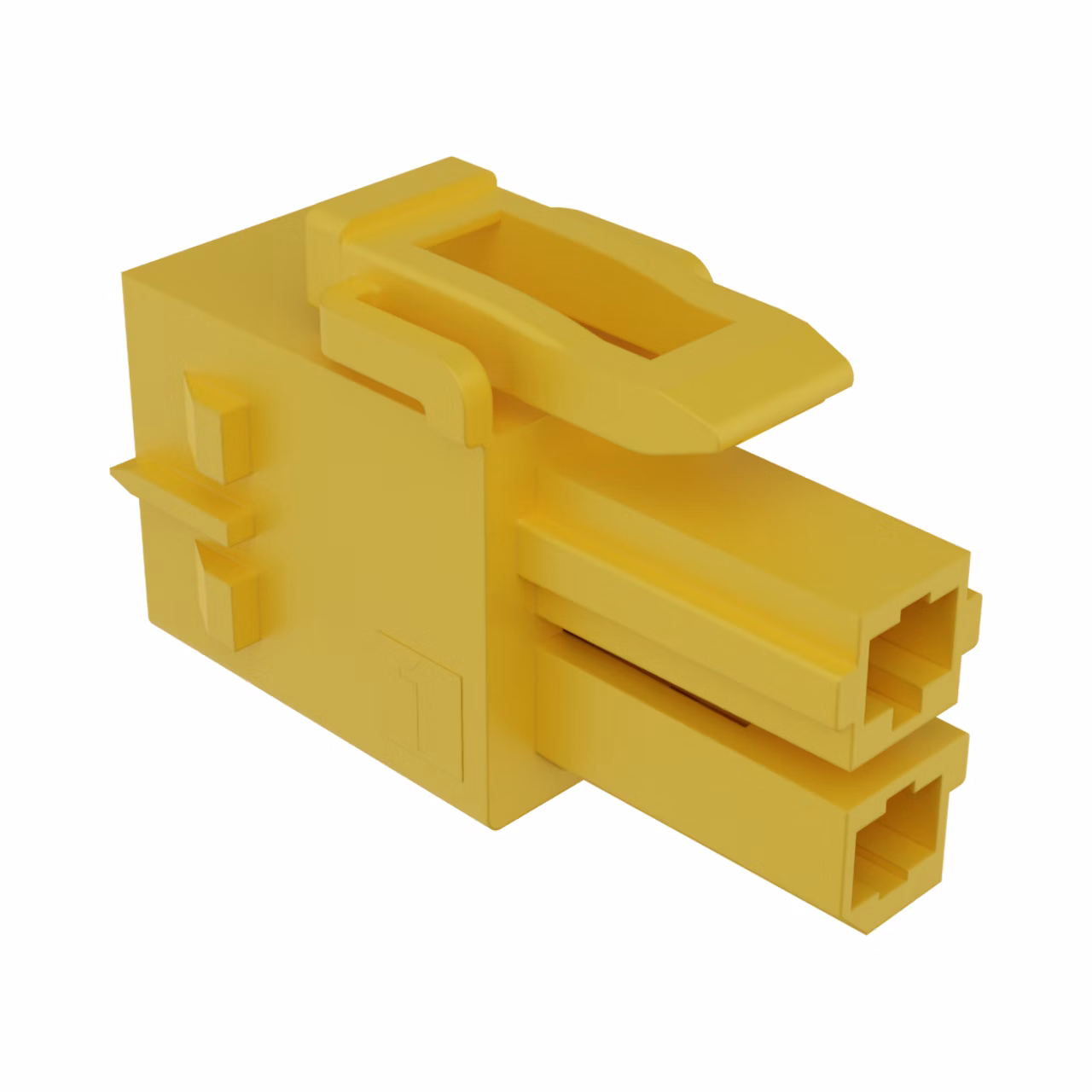 Mega-Fit ColorLock Tangless TPA-Capable Receptacle Housing, Dual Row, 2 Circuit, UL 94V-0, Glow-Wire Capable, Yellow for sale