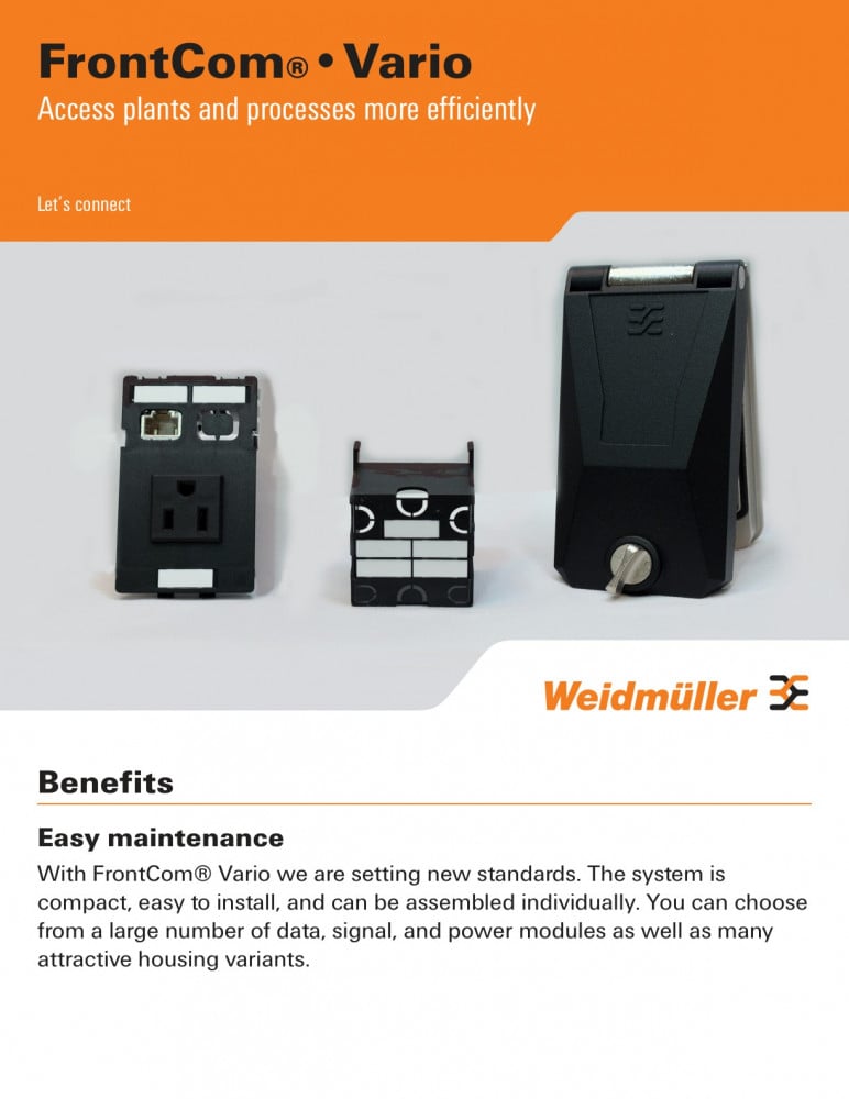 WEIDMULLER FrontCom Vario document page 1