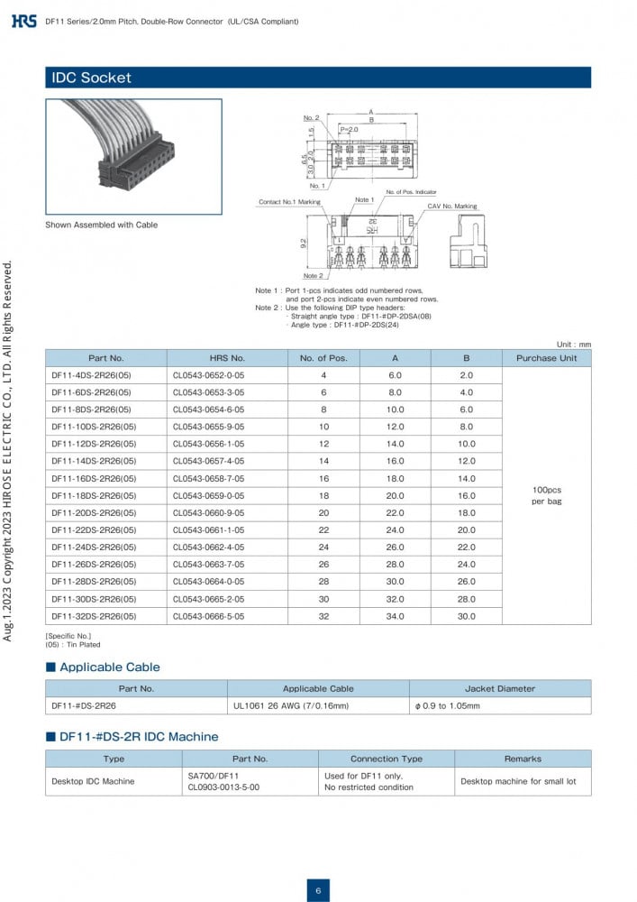 HRS DF11 datasheet page 6