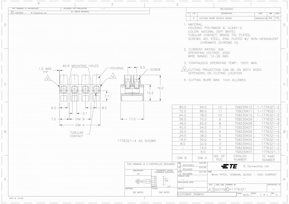 TE Connectivity 1776321-2 technical drawing preview