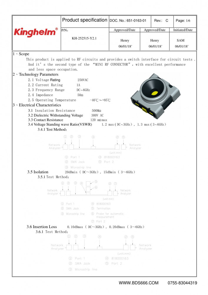 KH-252515-Y2.1 datasheet page 1