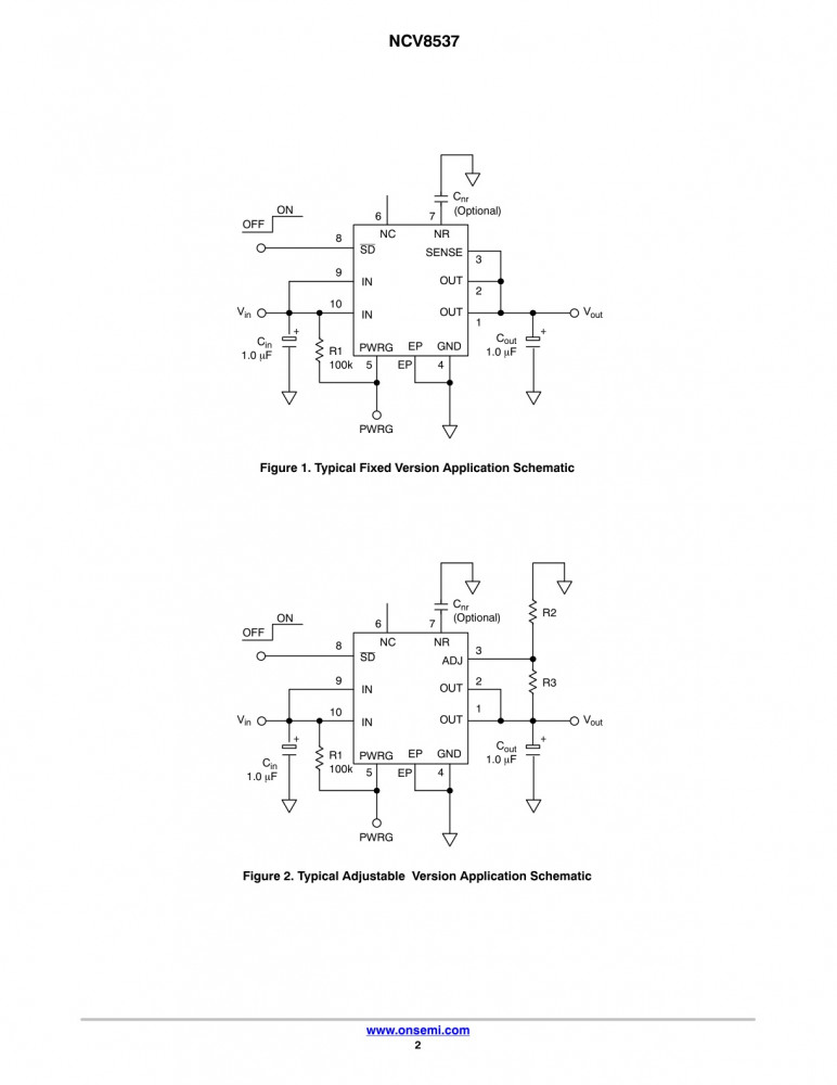 NCV8537 document page 2