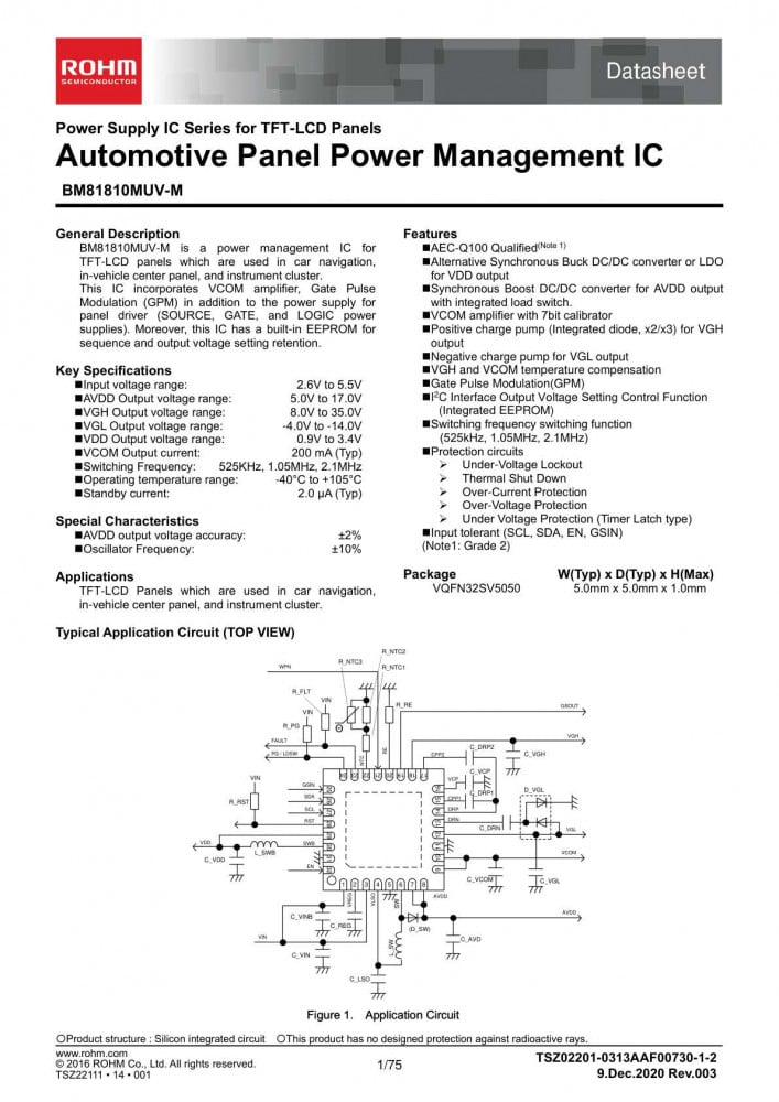 BM81810MUV-ME2 datasheet page 1