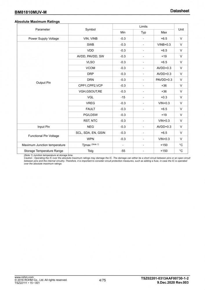 BM81810MUV-ME2 datasheet page 4
