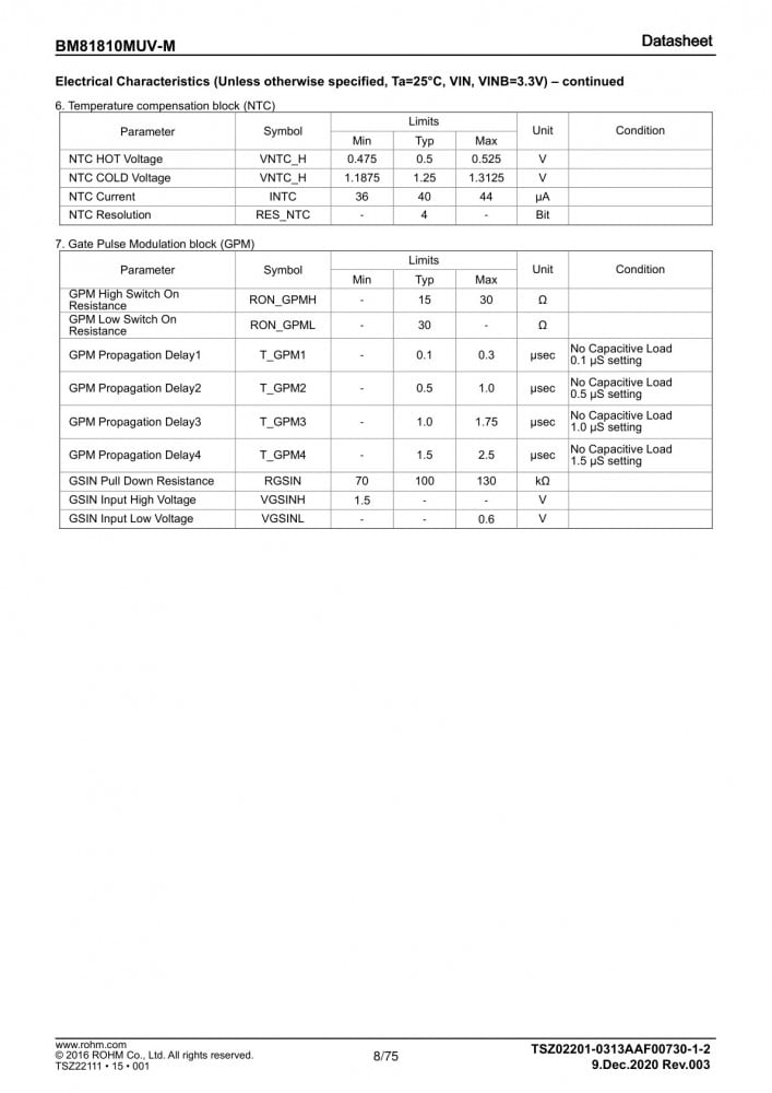 BM81810MUV-ME2 datasheet page 8
