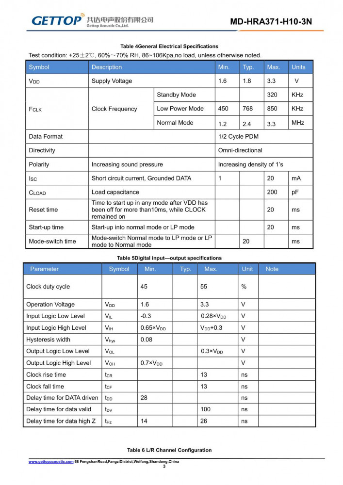 MD-HRA371-H10-3N datasheet page 3
