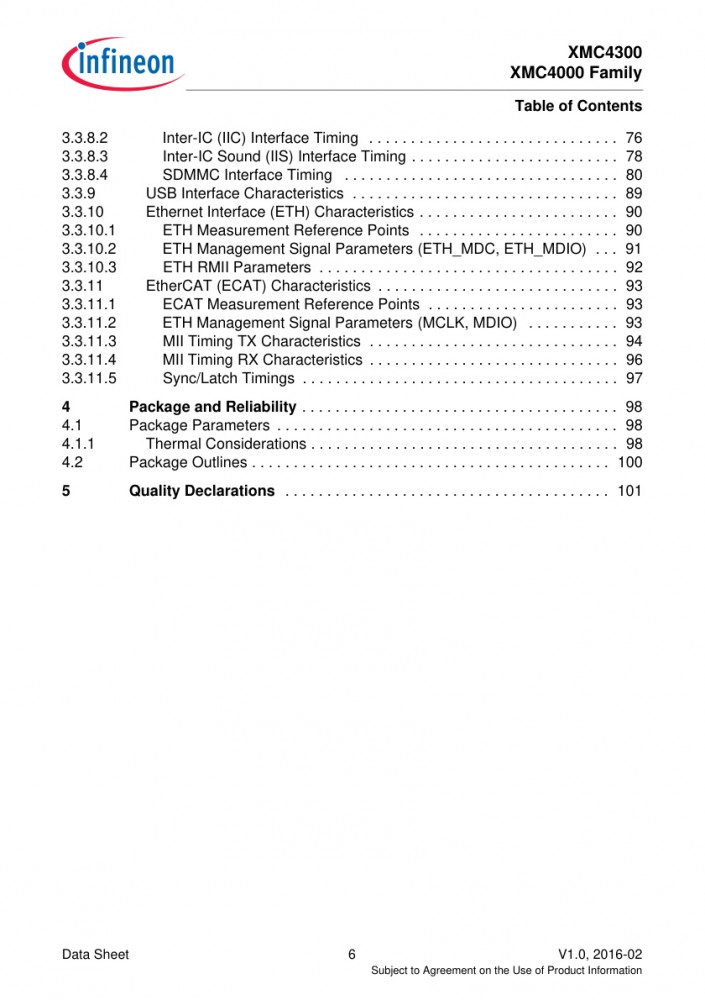 XMC4300 datasheet page 6