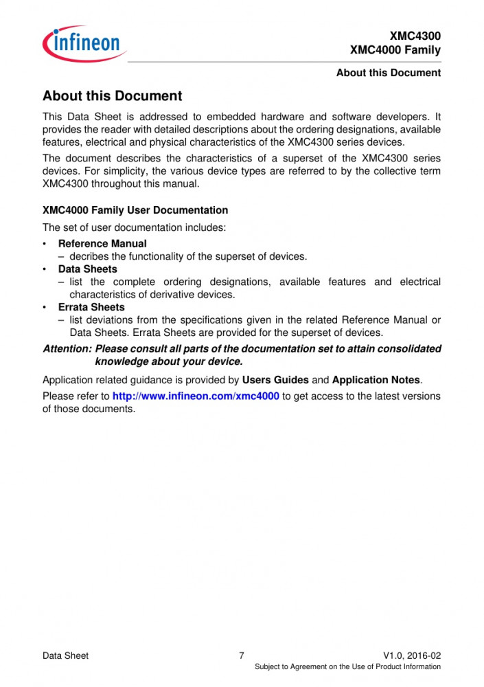 XMC4300 datasheet page 7