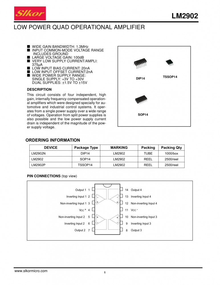 LM2902 datasheet page 1