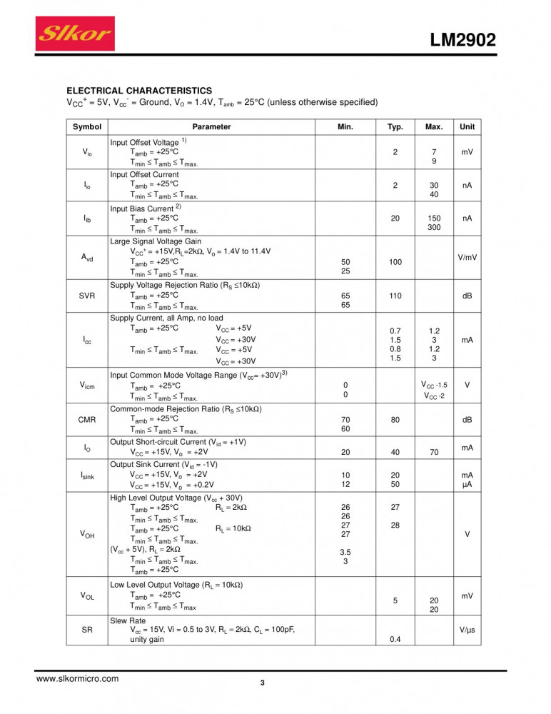 LM2902 datasheet page 3