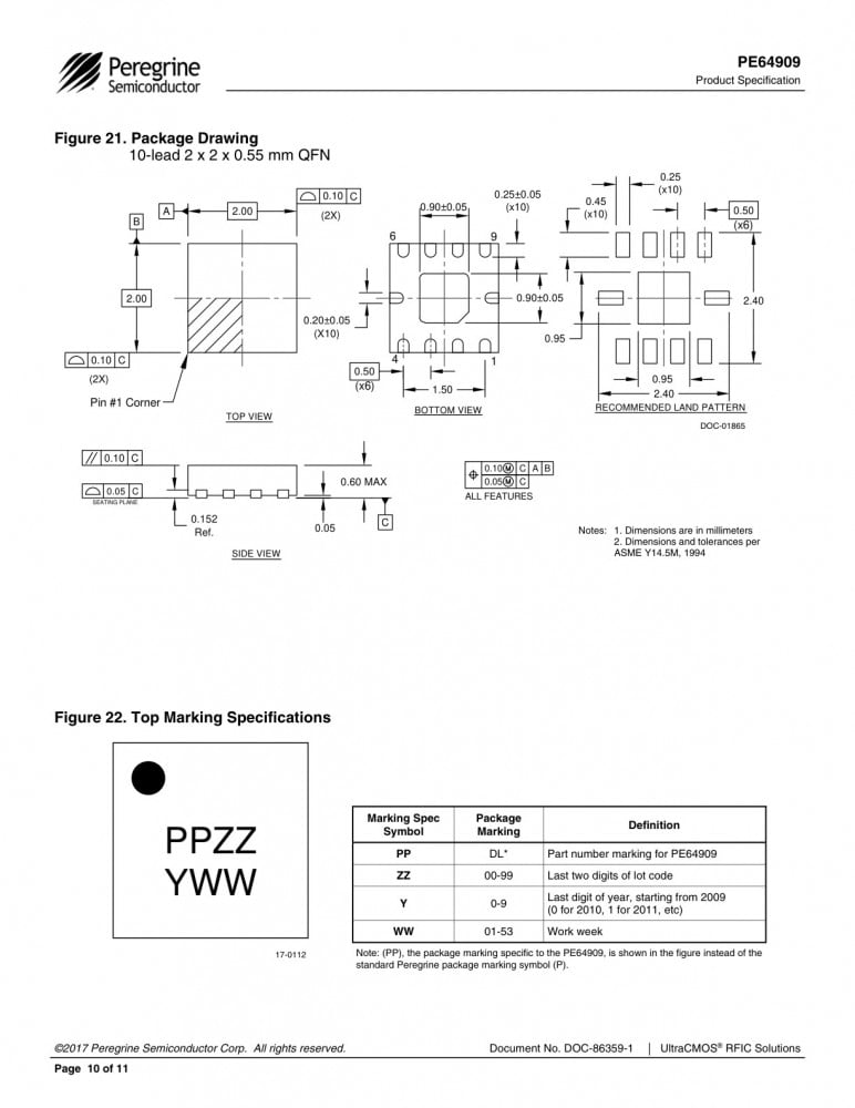 PE64909B-Z datasheet page 10