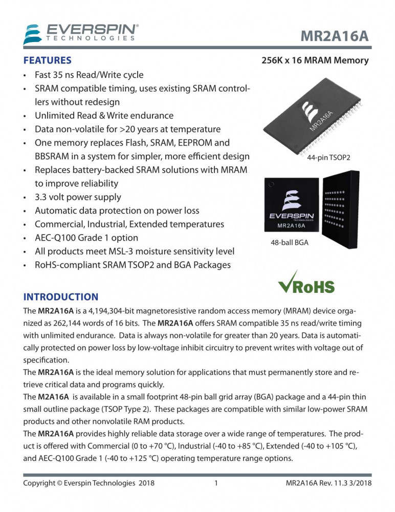 MR2A16A datasheet page 1