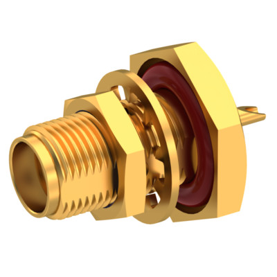 SMA / STRAIGHT JACK RECEPTACLE FEMALE GOLD REAR MOUNT|PANEL SEALED for sale