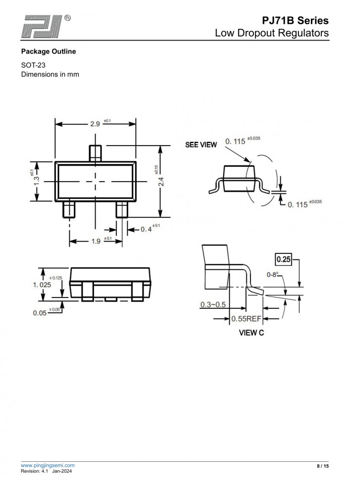 PJ71BK50SA datasheet page 8