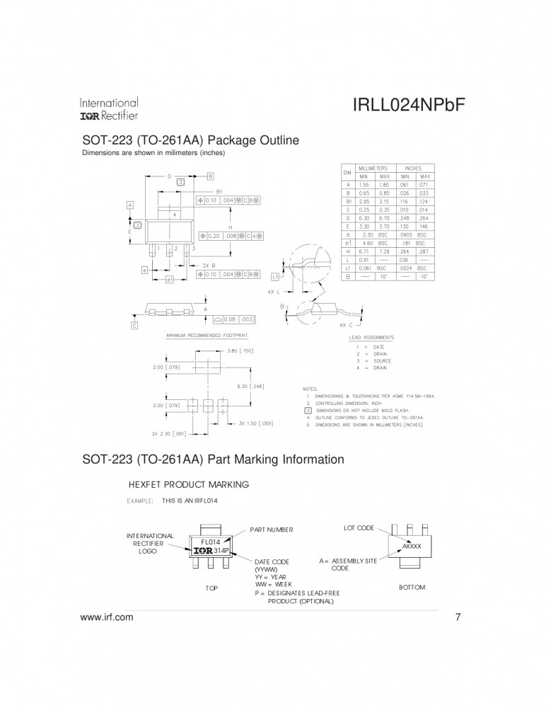 IRLL024NTRPBF datasheet page 7