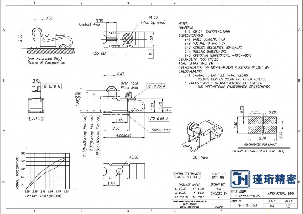 TP-T0-2531 technical document page 1