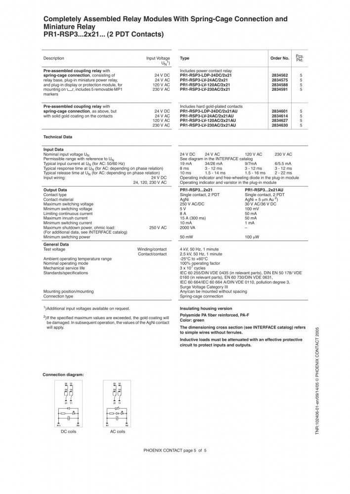 Phoenix Contact 2834397 technical document page 5