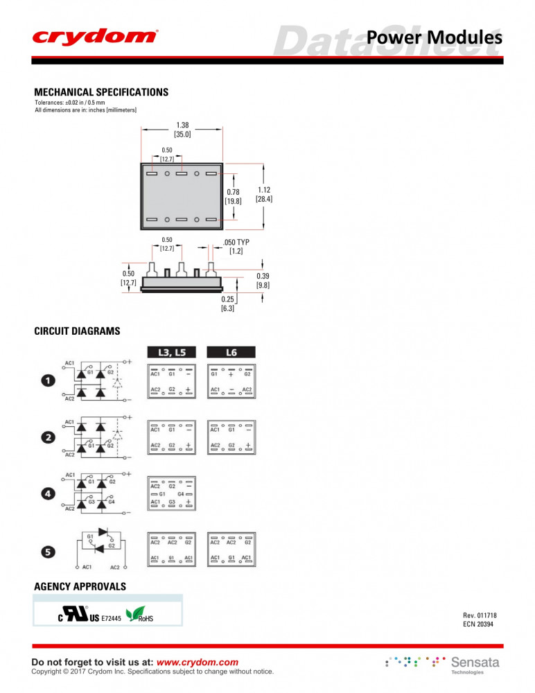 Sensata L313 datasheet page 2