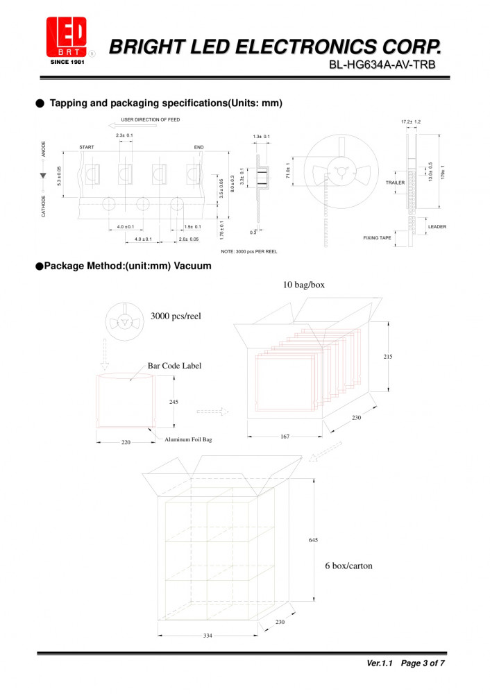 BL-HG634A-AV-TRB datasheet page 3