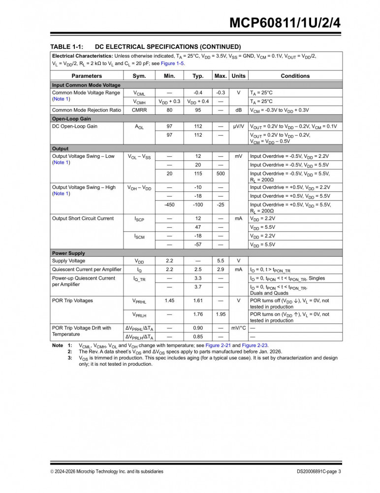 MCP60812 datasheet page 3 preview
