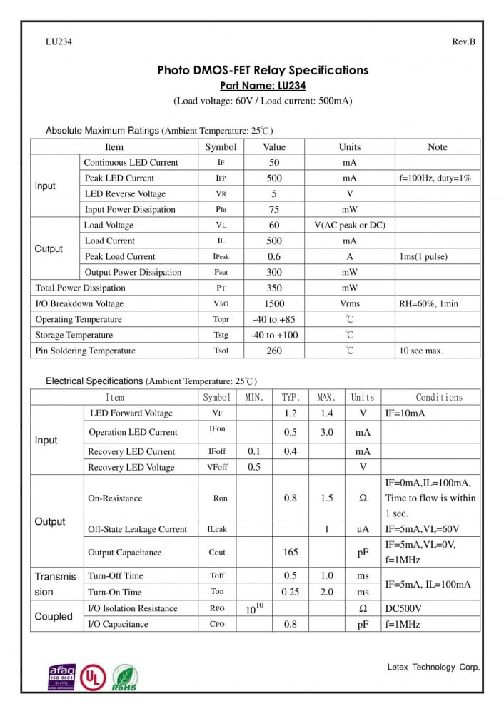 LU234 datasheet page 2