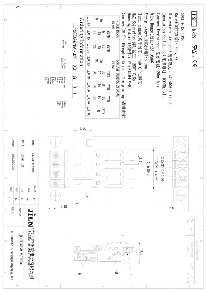 JILN JL15EDGKNM-35012G01 technical drawing page