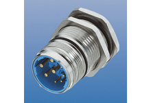 Brad M23 Signal Connector, Straight Male, Solder Contacts, 19 Poles, Cable Diameter 3.00-7.00mm