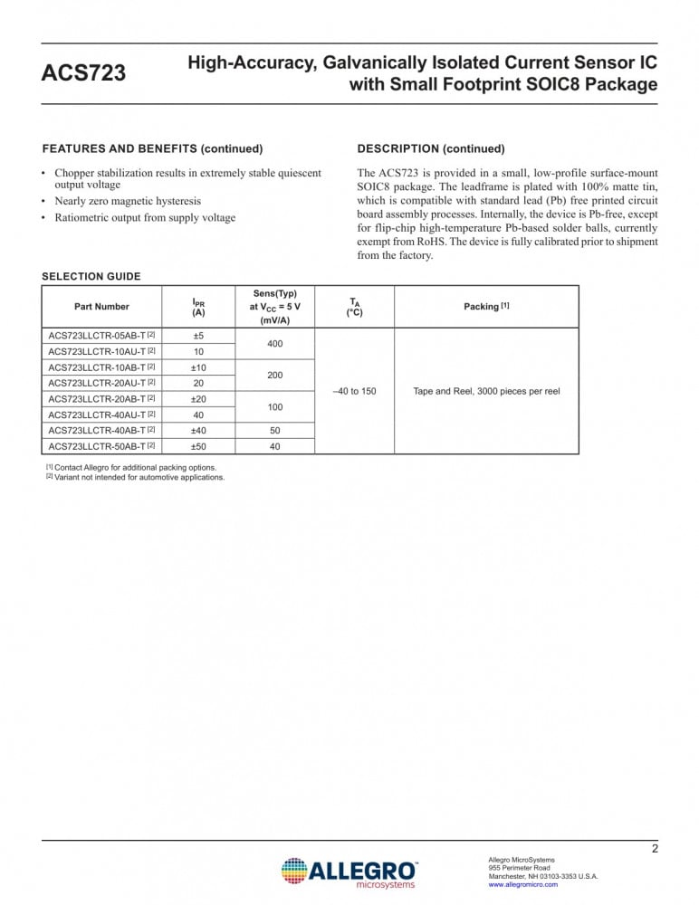 ACS723 datasheet page 2