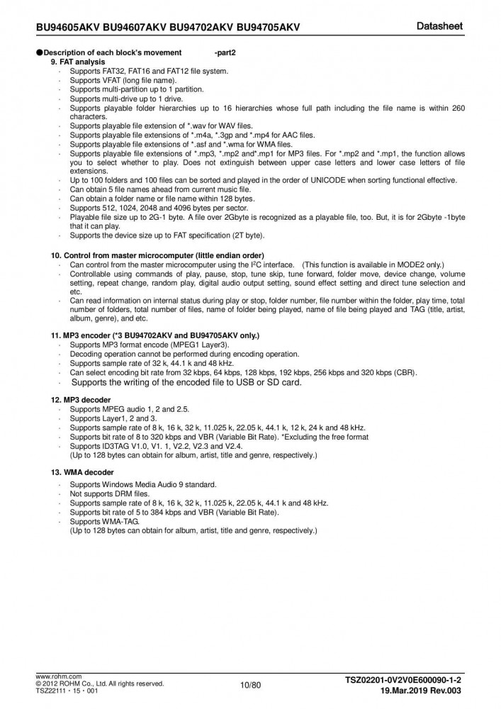 BU94705AKV-E2 datasheet page 10