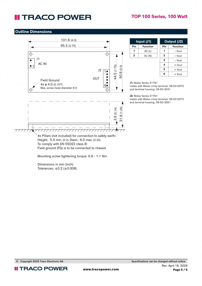 TOP 100 Series datasheet page 5